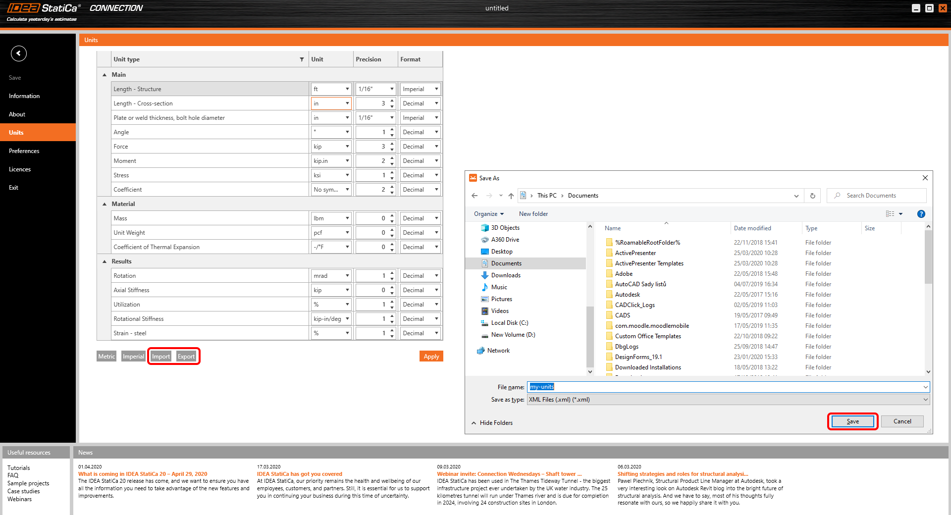 How to change units in IDEA StatiCa Connection | IDEA StatiCa